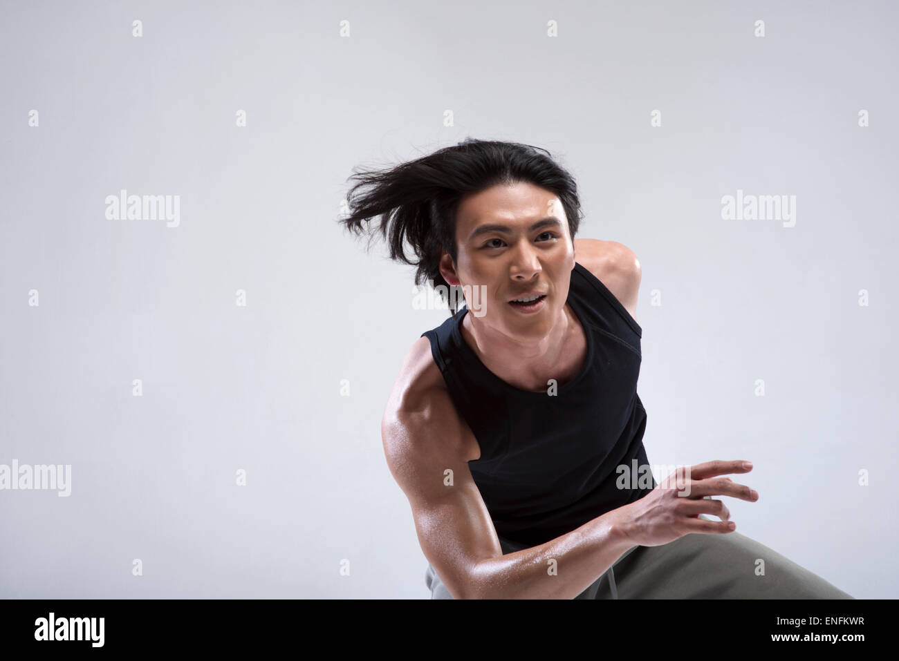 Young sports man doing hi-res stock photography and images - Alamy