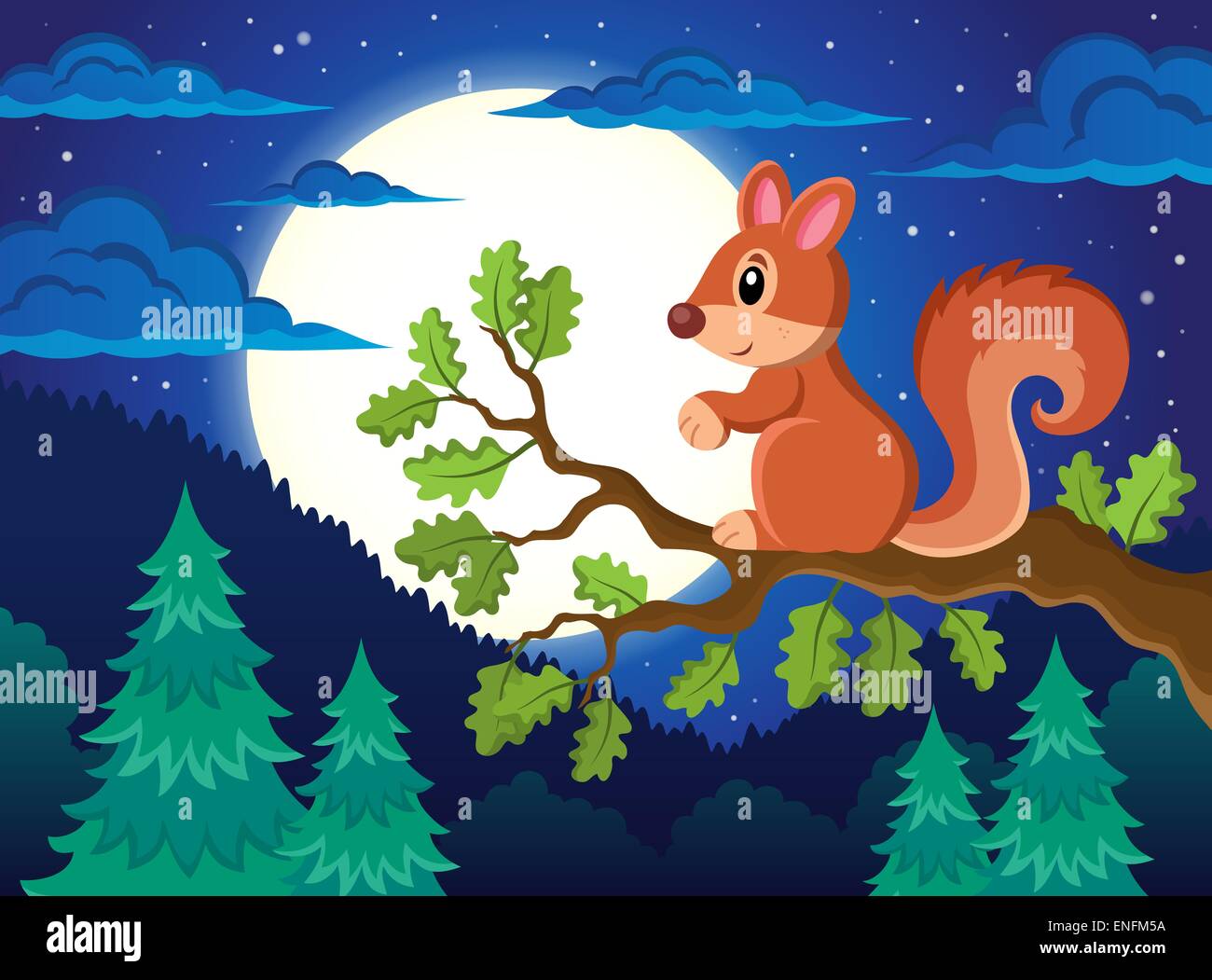 Image with squirrel theme 4 - picture illustration Stock Photo - Alamy