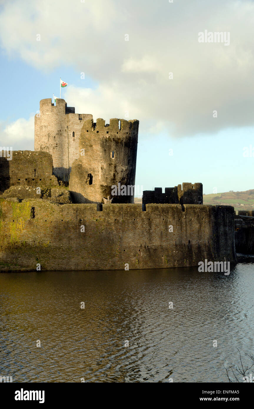 Caerphilly Castle Leaning Tower High Resolution Stock Photography and ...