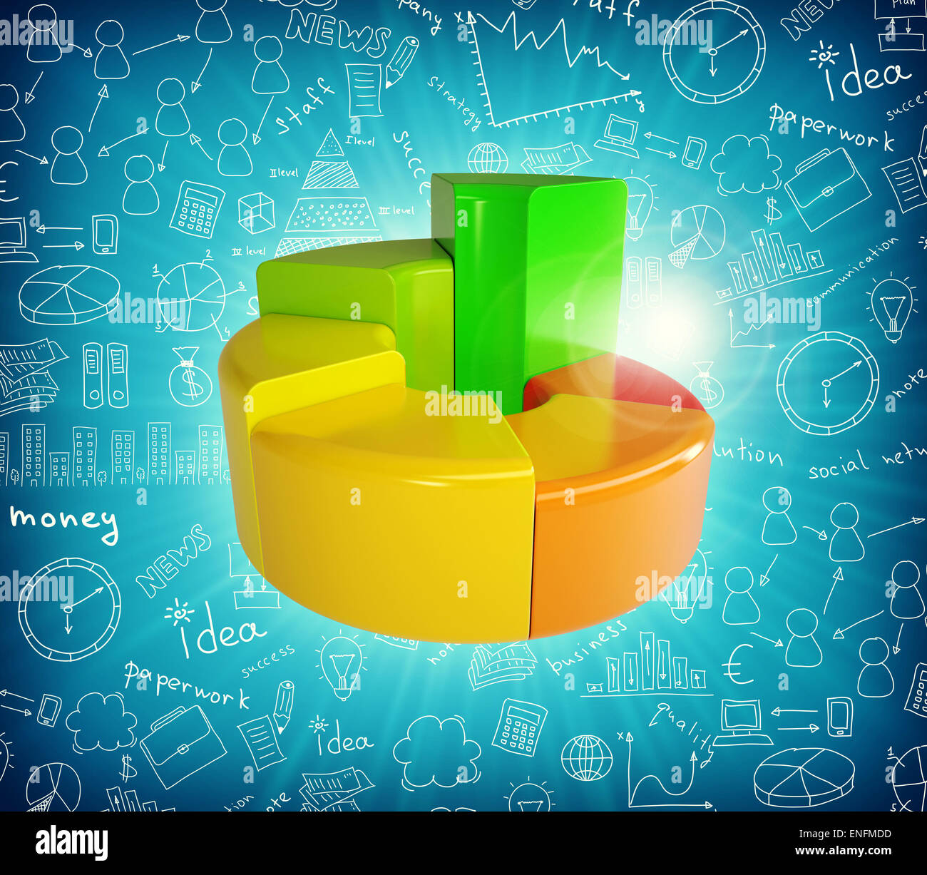 Colorful graphical chart Stock Photo - Alamy