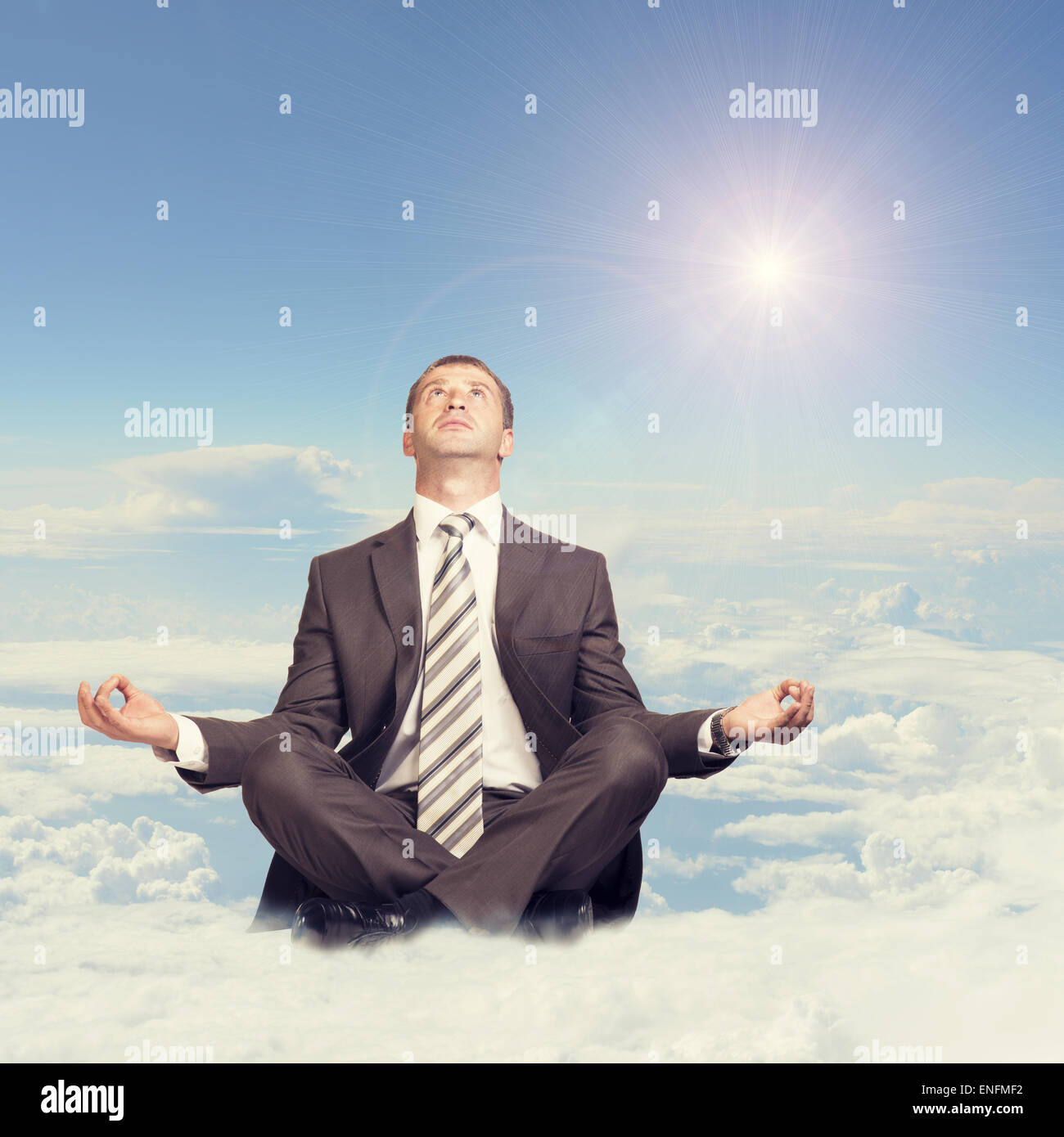 Businessman sitting legs hi-res stock photography and images - Alamy