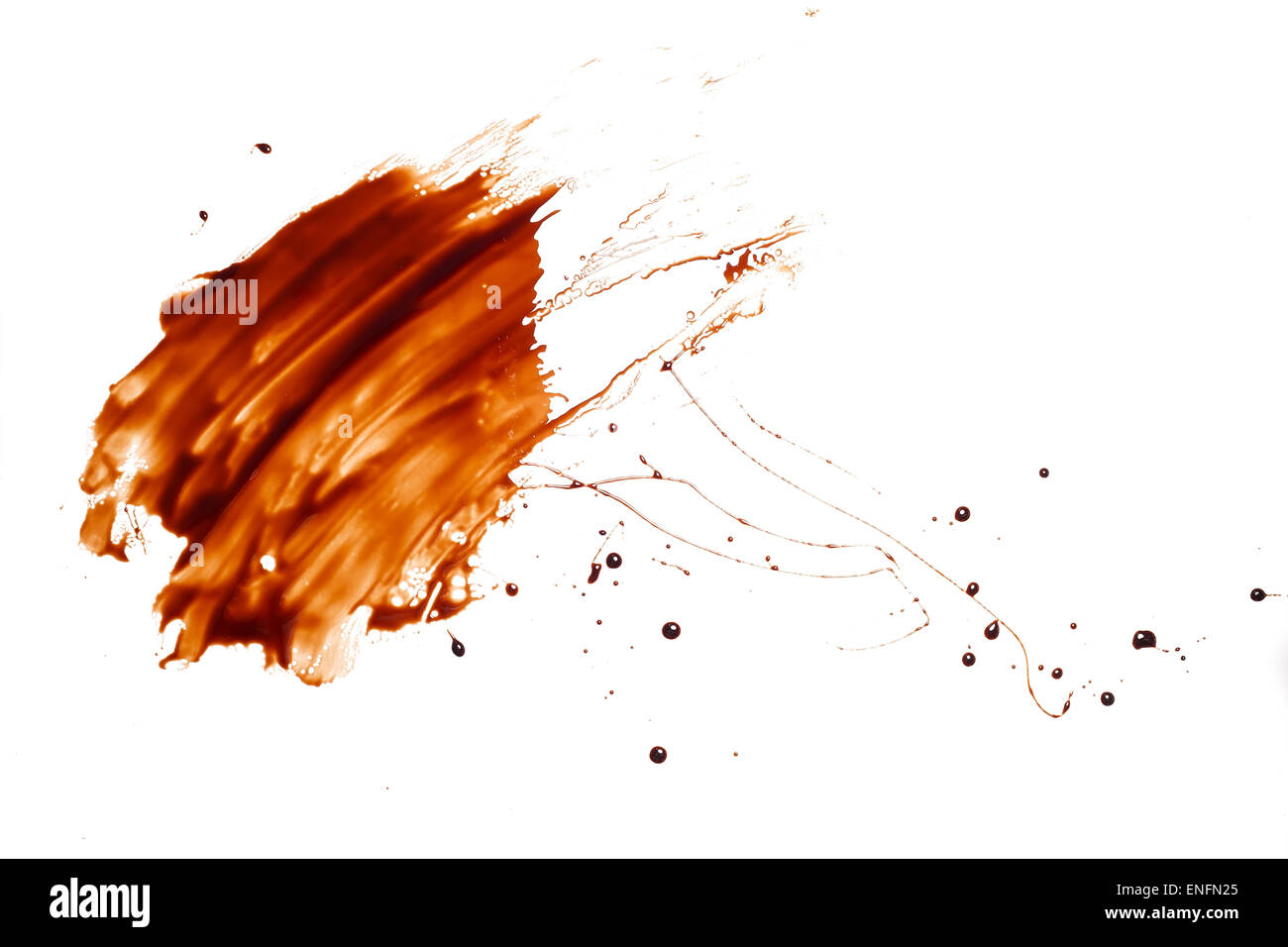 chocolate splash drop liquid mucky white background Stock Photo - Alamy