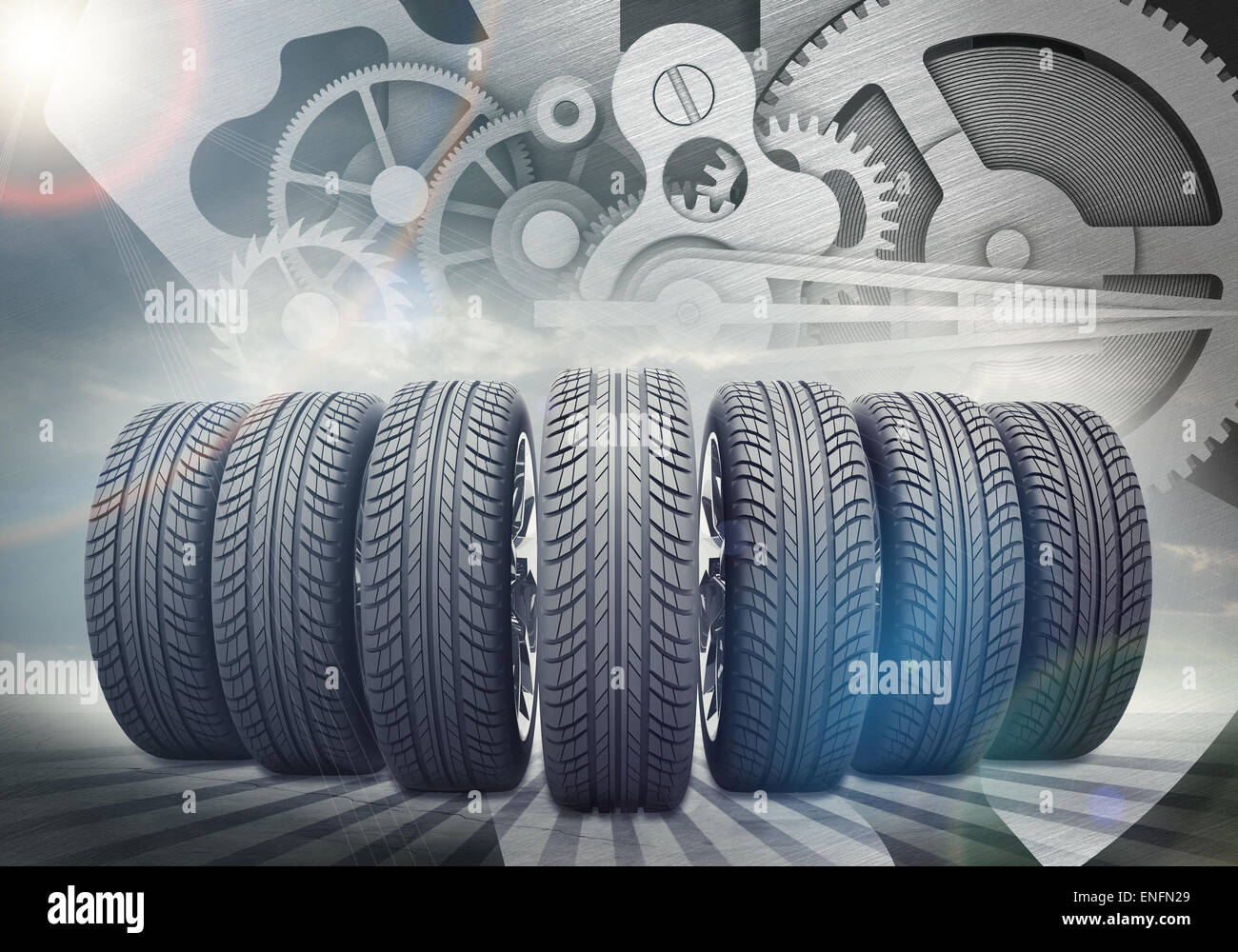 Car wheels on abstract background with stripes Stock Photo - Alamy