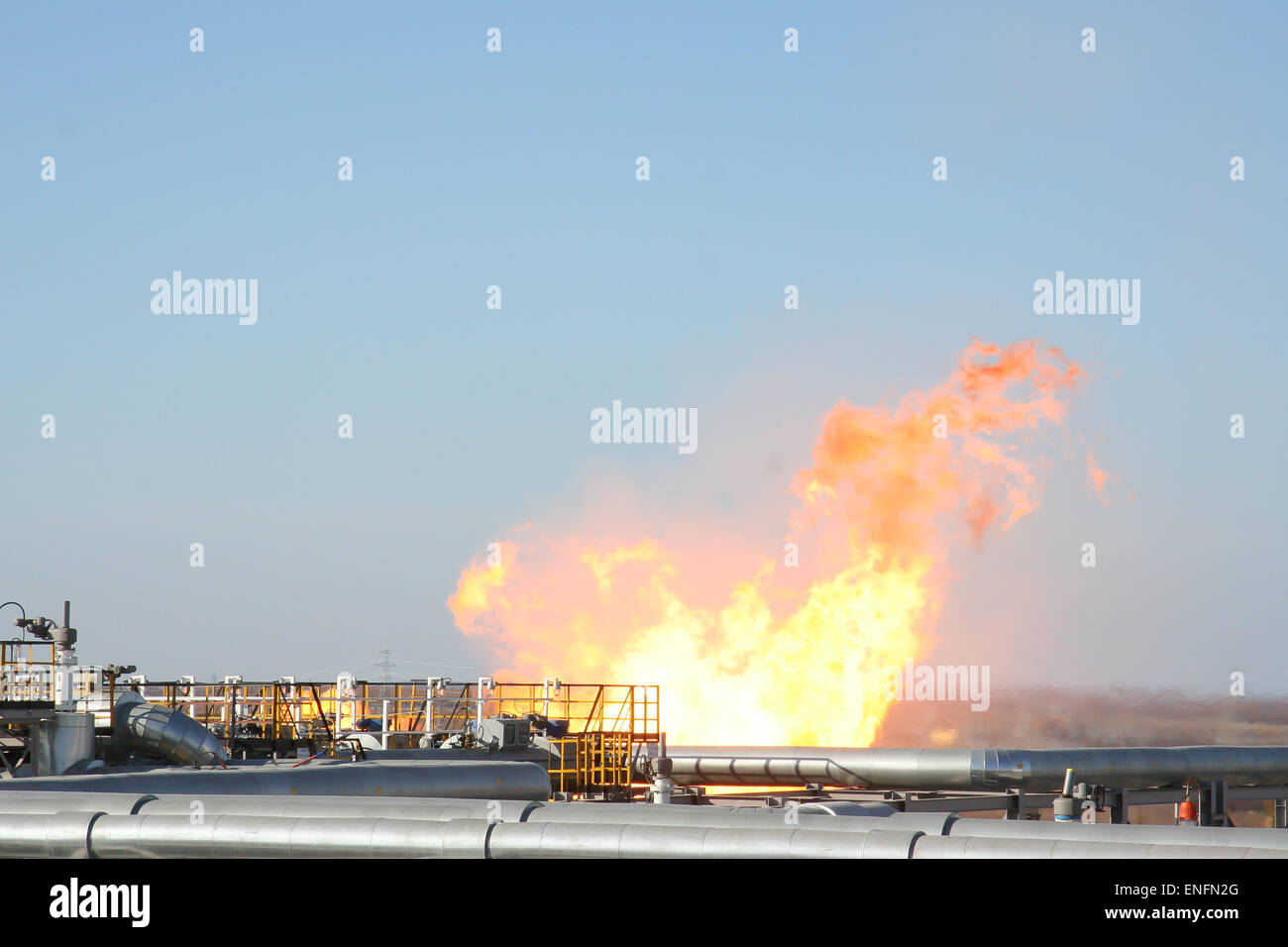 Gas and oil pipes escape Stock Photo - Alamy