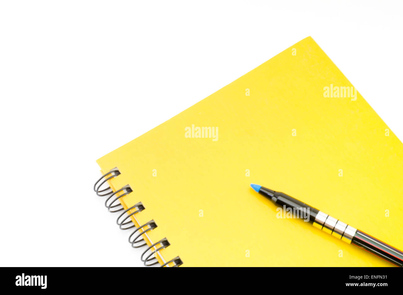 orange notebook isolated on white background Stock Photo - Alamy