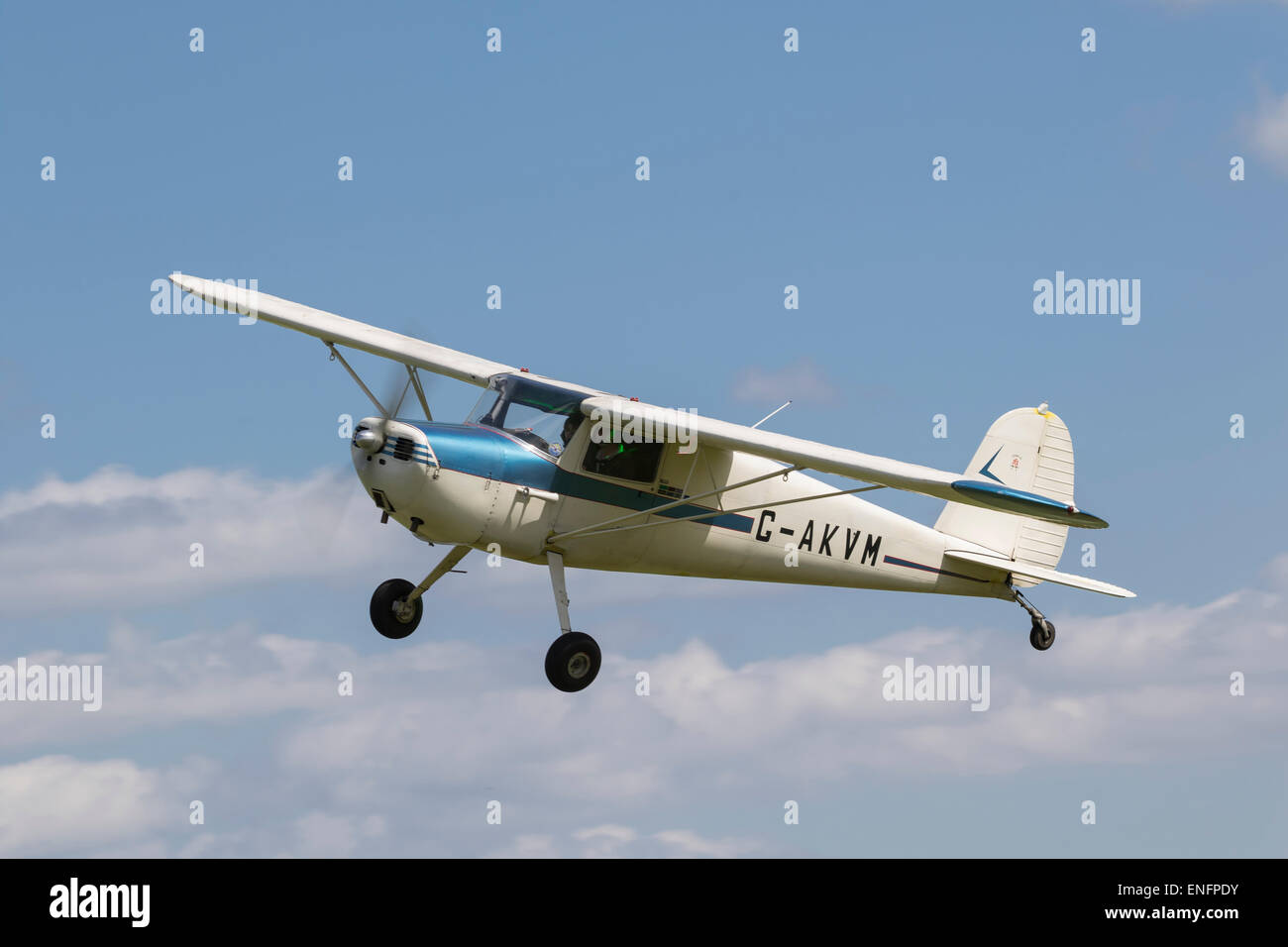 Vintage Cessna 120, built 1947, Registered G-AKVM, in flight at ...