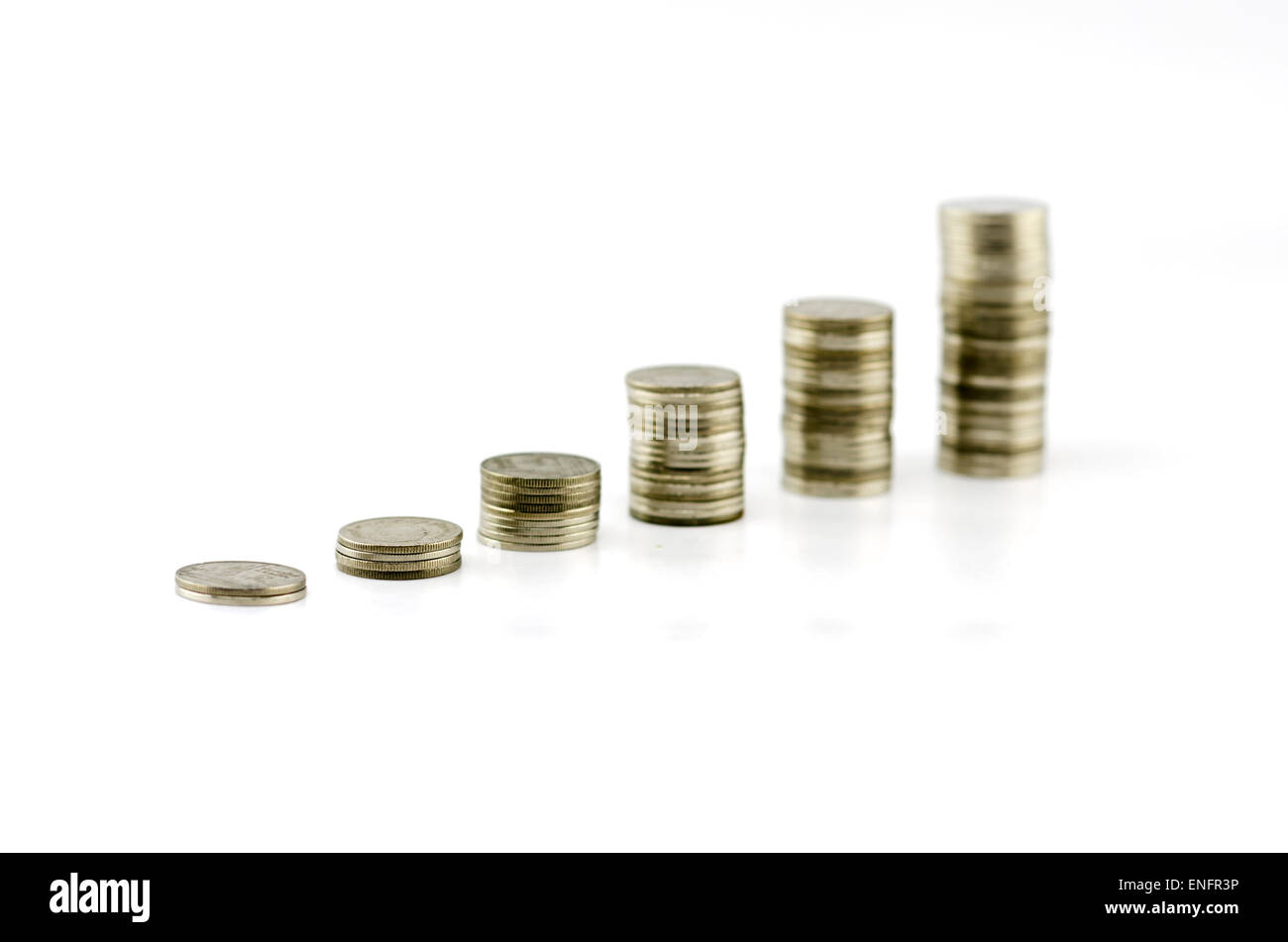 silver coin isolated on white background Stock Photo - Alamy