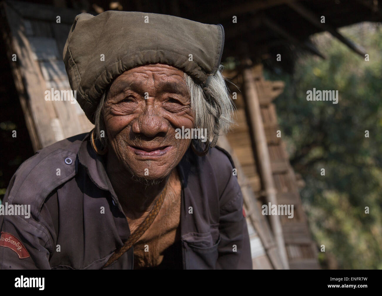 Old Chin Man, Mindat, Myanmar Stock Photo - Alamy