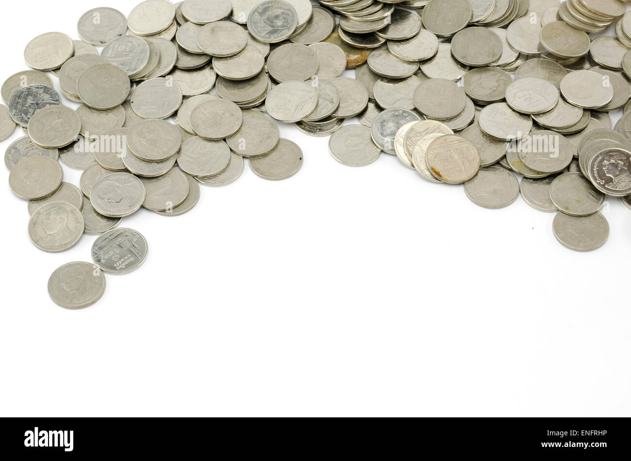 silver coin isolated on white background Stock Photo - Alamy