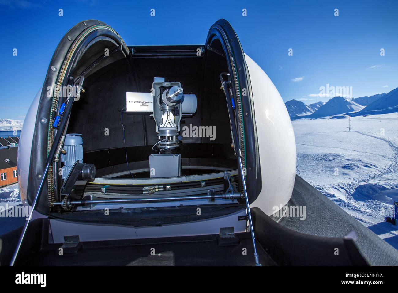 A photometer in the star dome on the roof of the Atmospheric ...