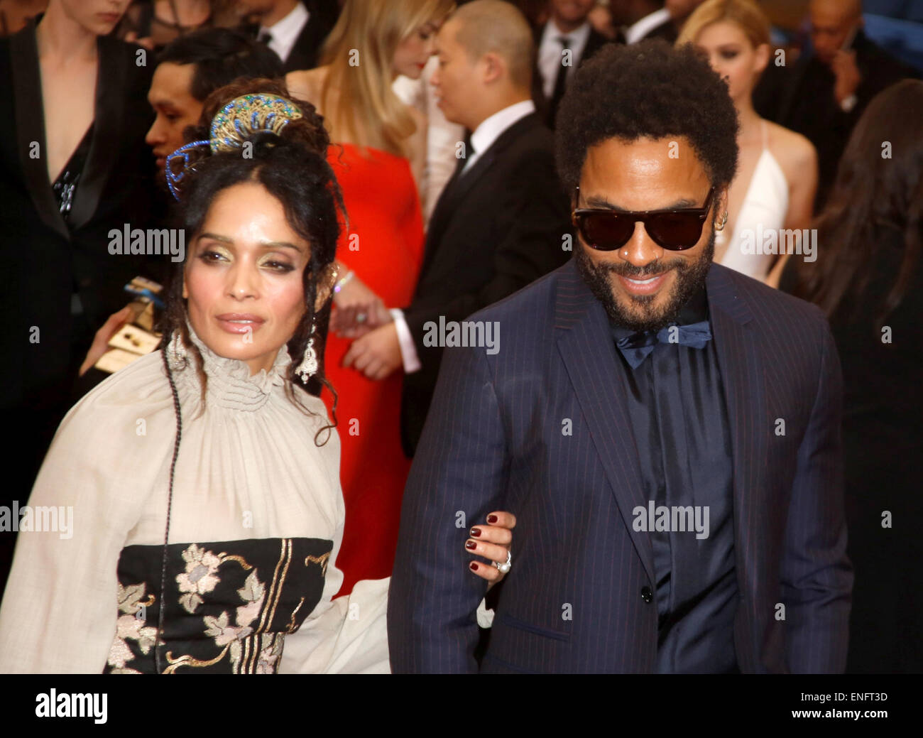 New York, USA . 4th May, 2015. Actress Lisa Bonet and her husband ...