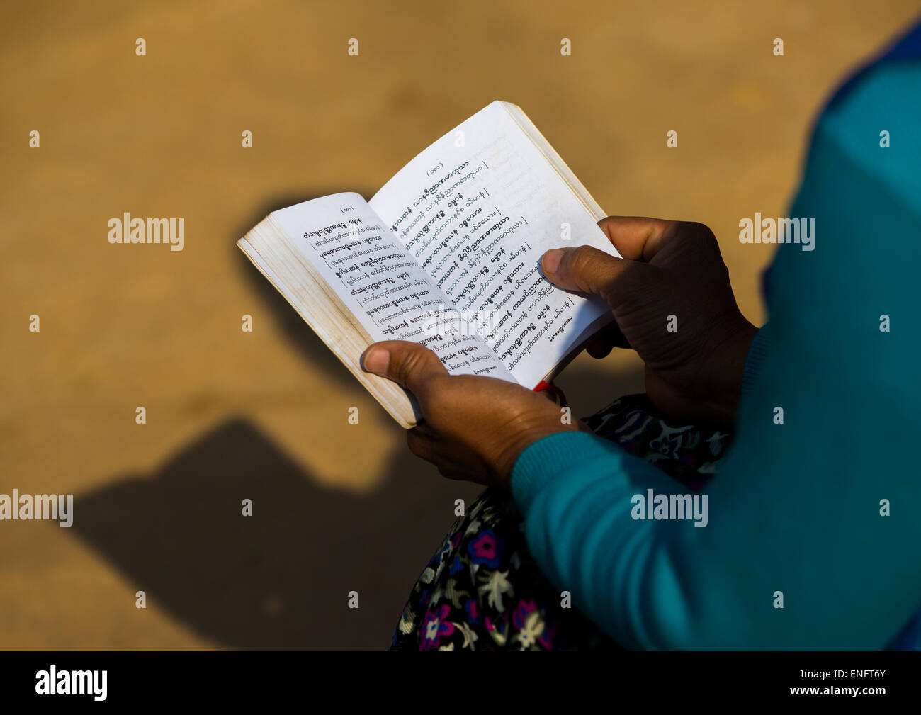 Girl Reading A Book, Inle Lake, Myanmar Stock Photo - Alamy