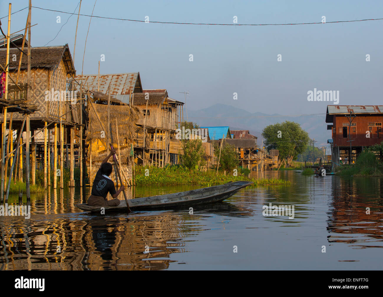 Typical House On Stilts, Inle Lake, Myanmar Stock Photo - Alamy