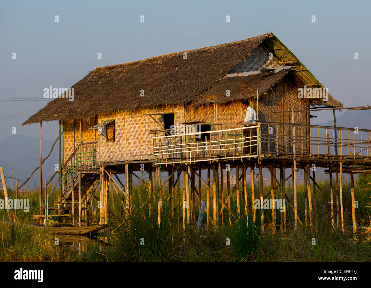 Typical House On Stilts, Inle Lake, Myanmar Stock Photo - Alamy