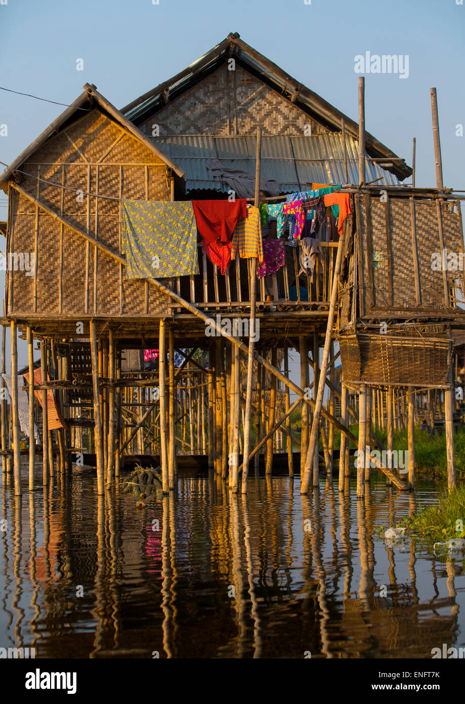 Typical House On Stilts, Inle Lake, Myanmar Stock Photo - Alamy