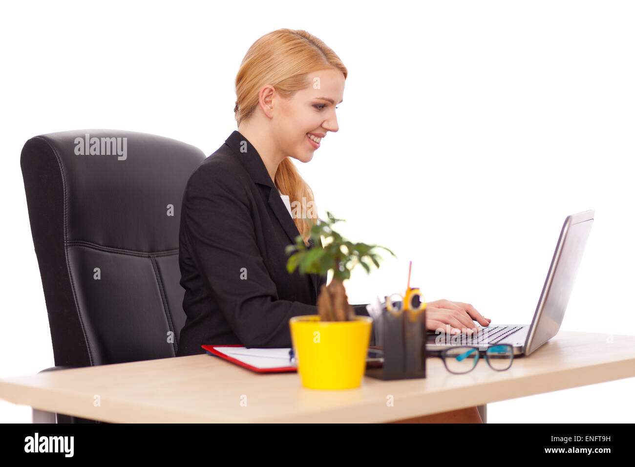 Young businesswoman in her office Stock Photo - Alamy