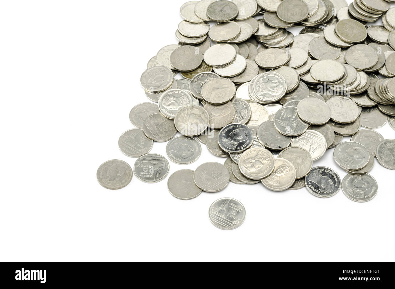 silver coin isolated on white background Stock Photo - Alamy