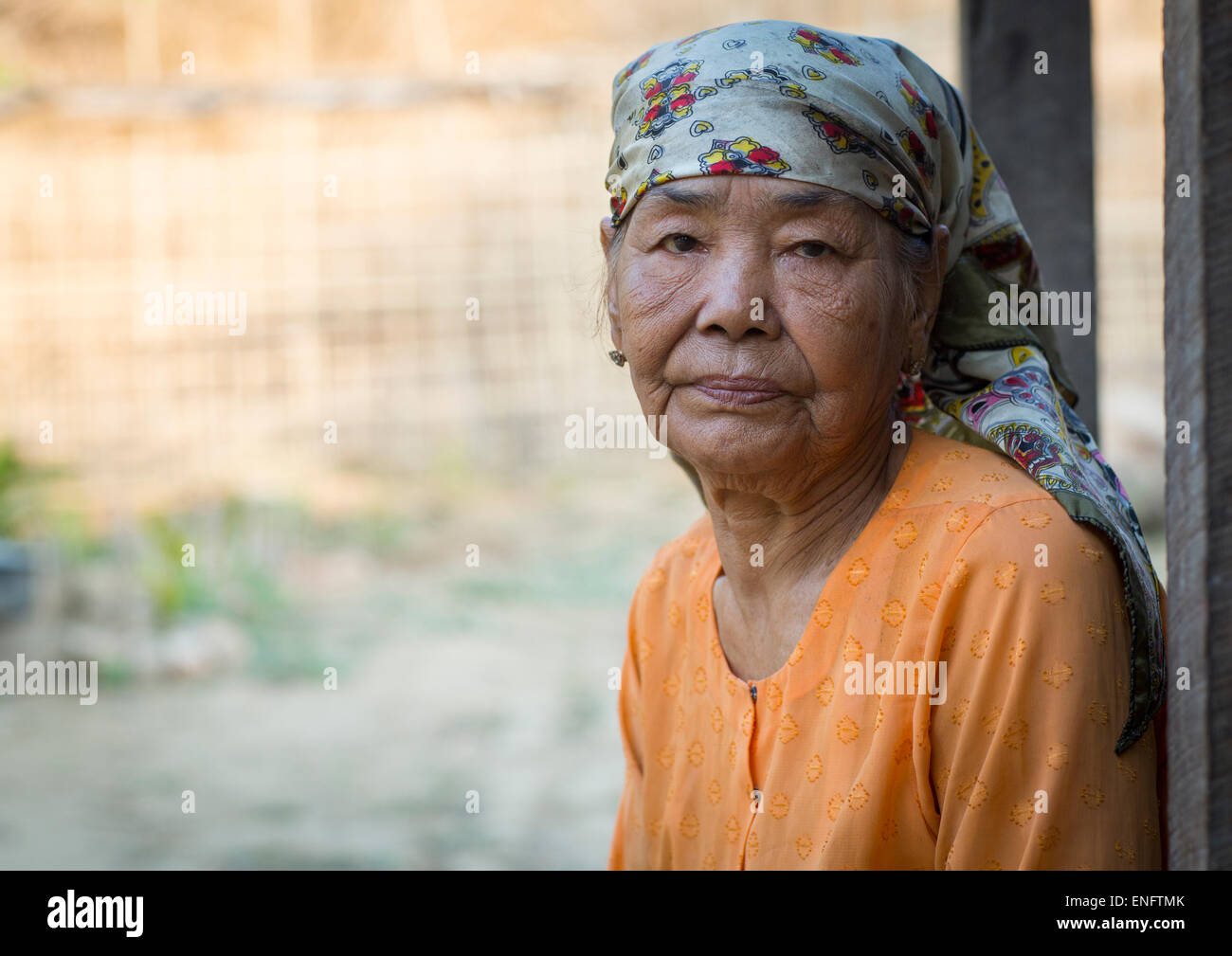 Rohingya Old Woman, Thandwe, Myanmar Stock Photo - Alamy