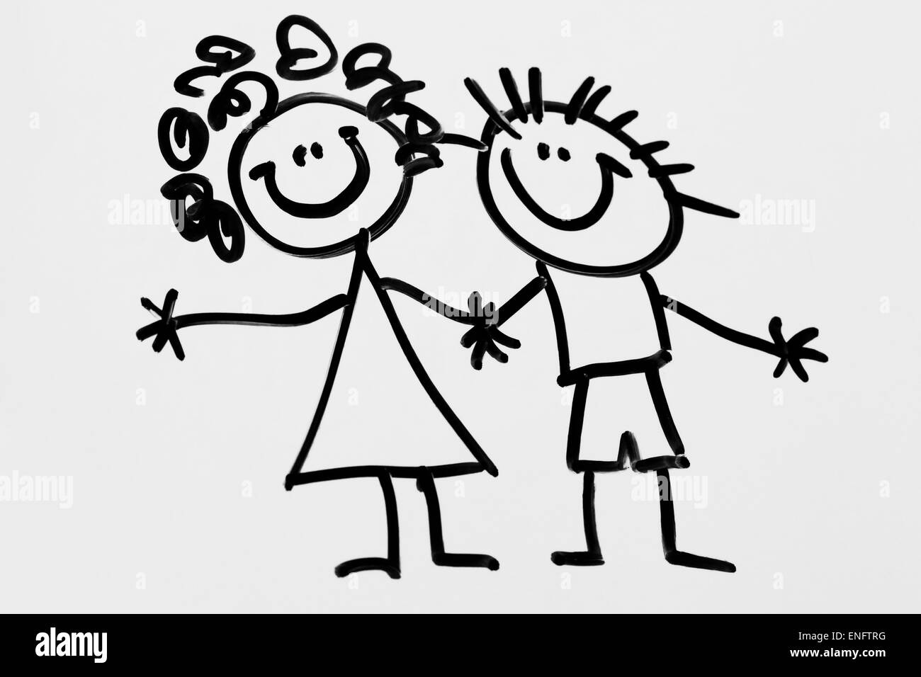 Friends draw Black and White Stock Photos & Images - Alamy