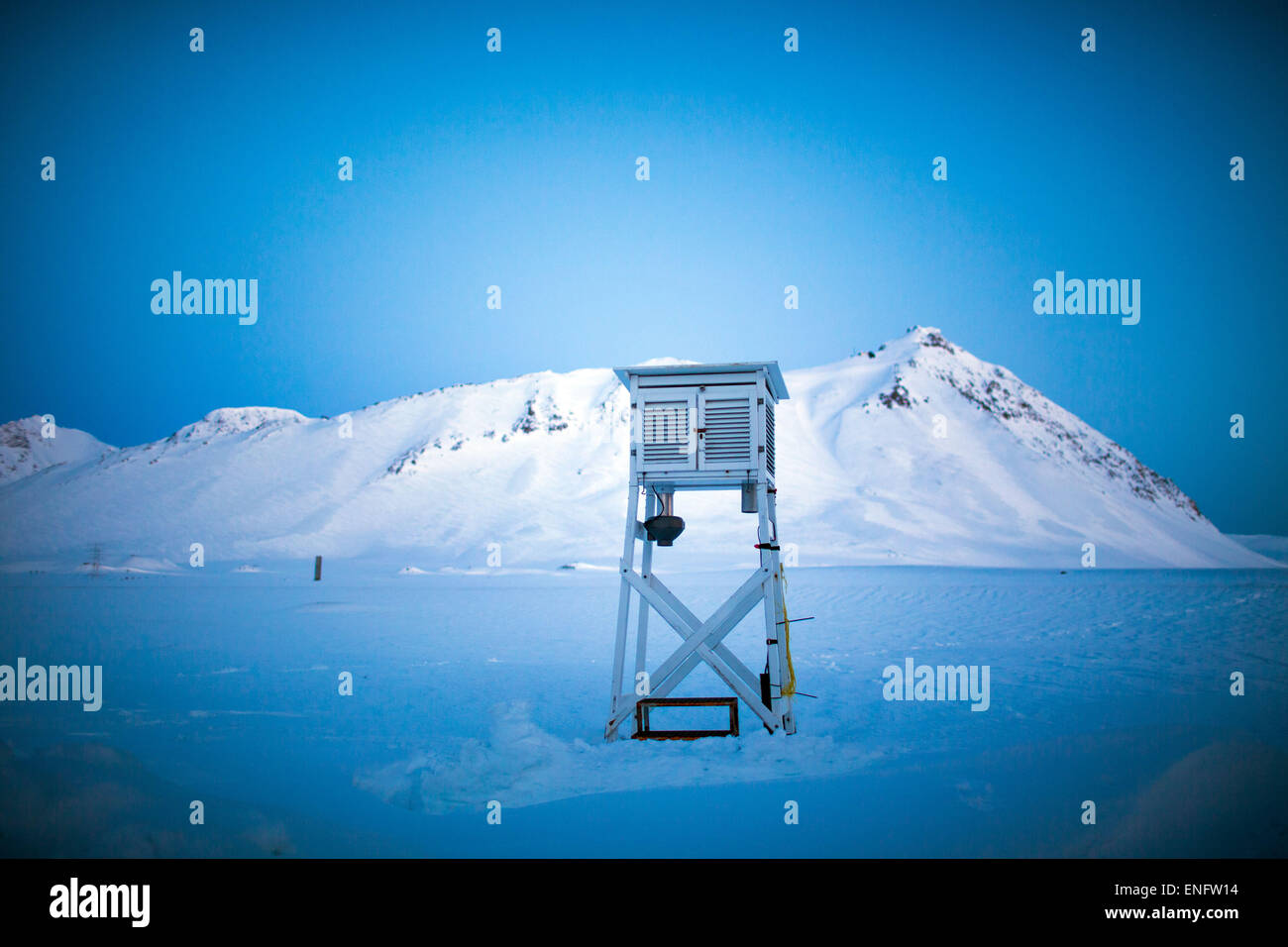 Spitsbergen, Norway. 08th Apr, 2015. A Stevenson screen of the the ...