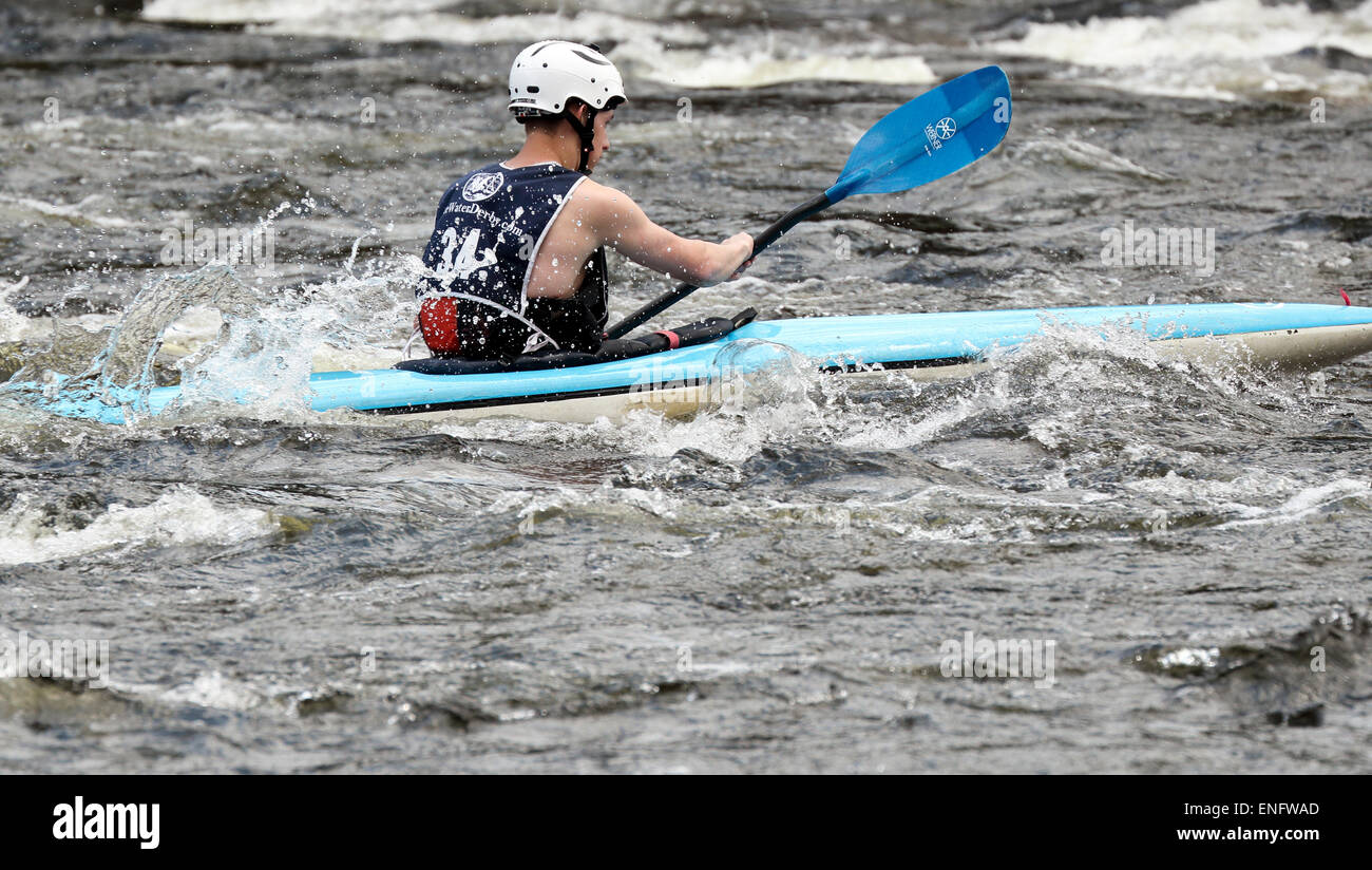 Kayaking on the Hudson River in the Adirondack State Park USA US ...