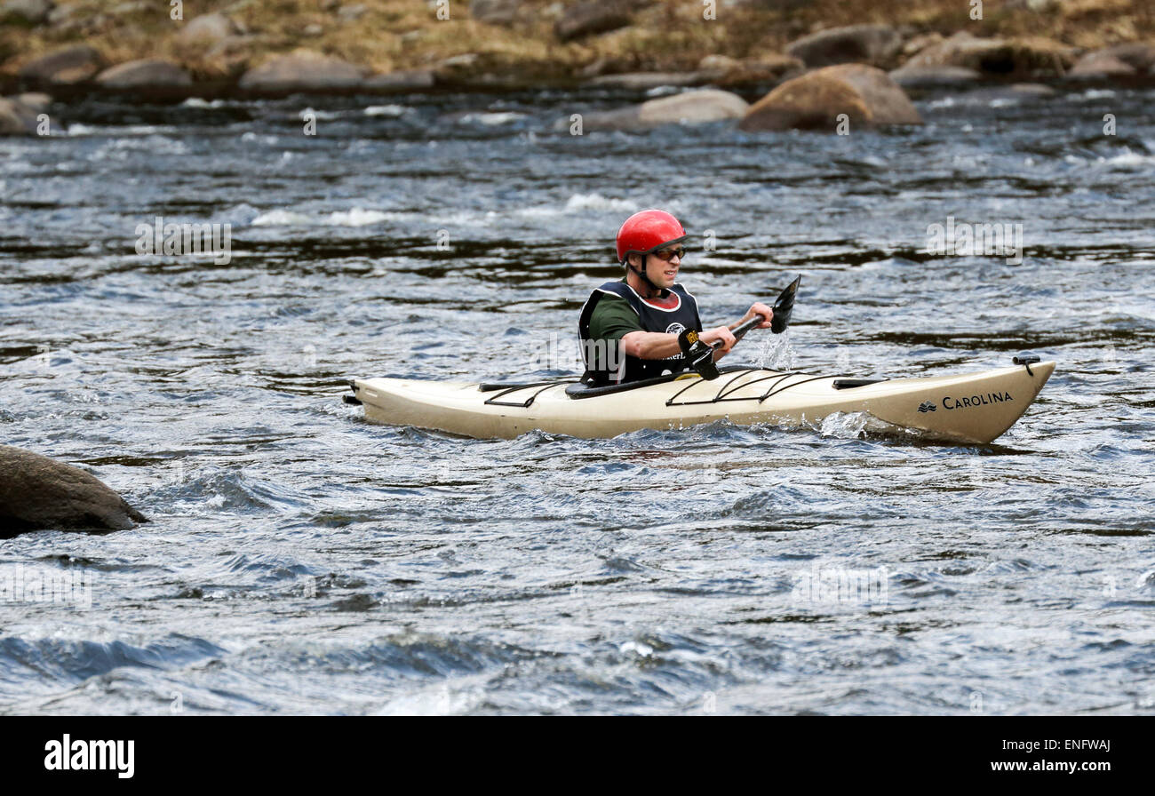 Kayaking on the Hudson River in the Adirondack State Park USA US ...