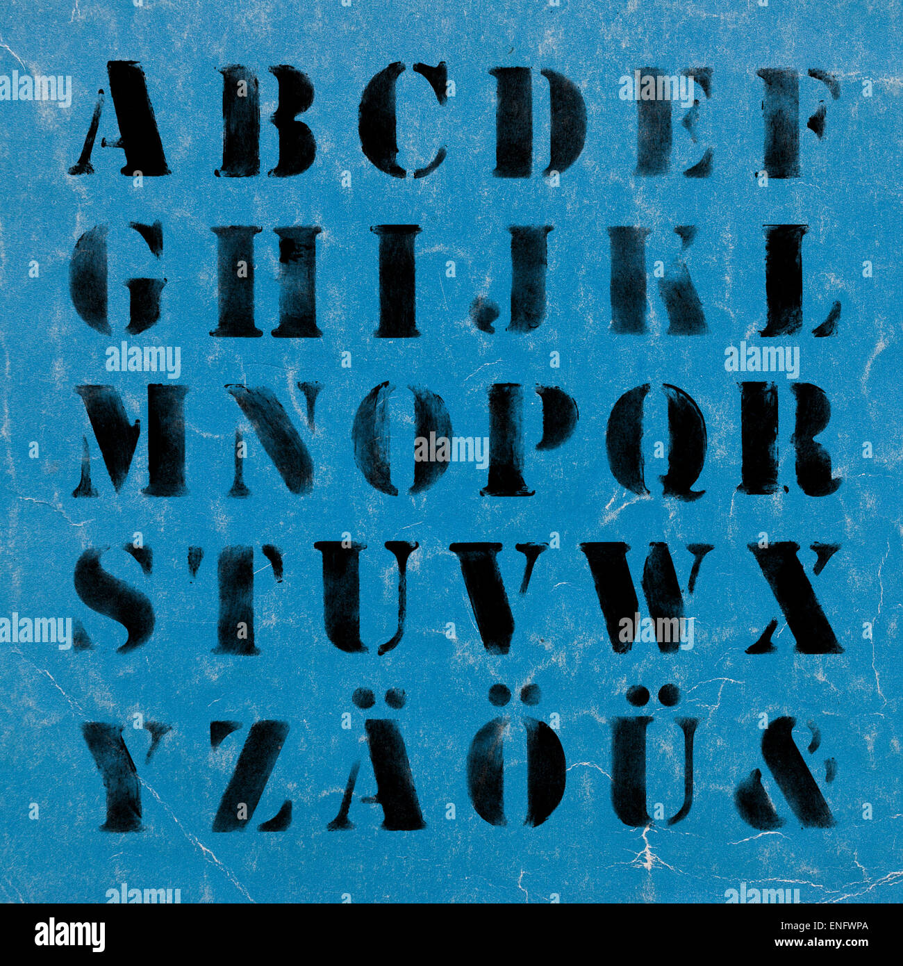 Vintage letters on paper texture background Stock Photo - Alamy