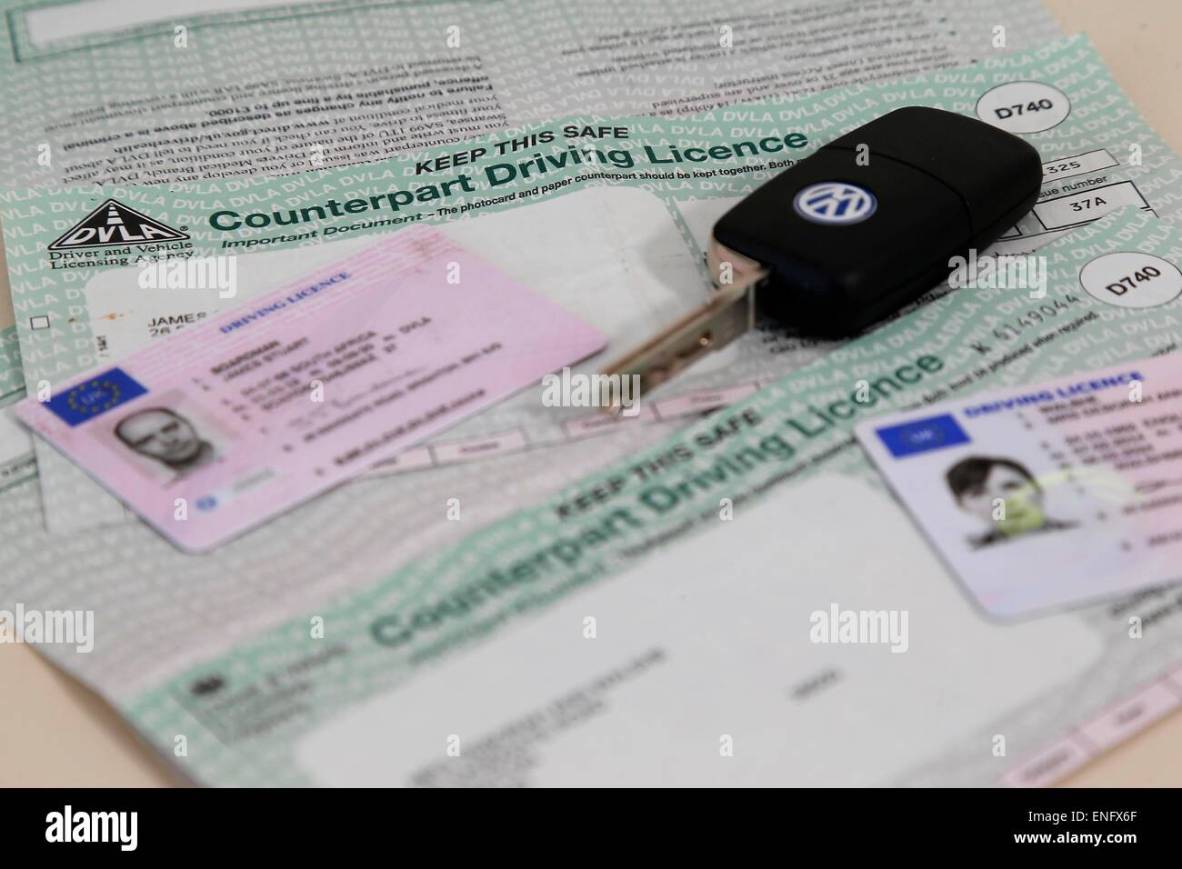 A United Kingdom Paper and Plastic Card Driving Licence Stock Photo - Alamy