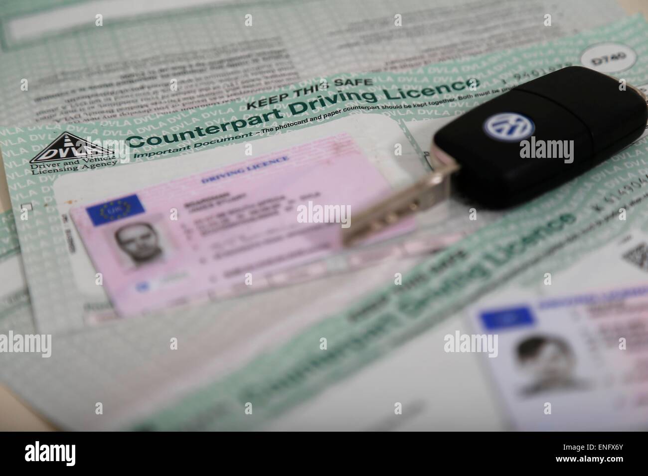 A United Kingdom Paper and Plastic Card Driving Licence Stock Photo - Alamy