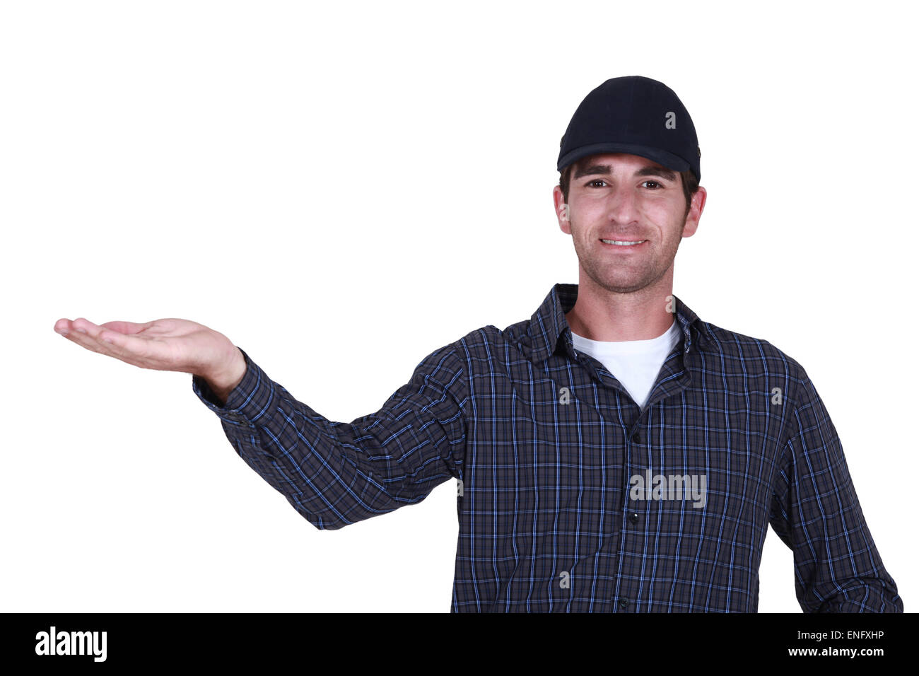 Man drawing attention Stock Photo - Alamy
