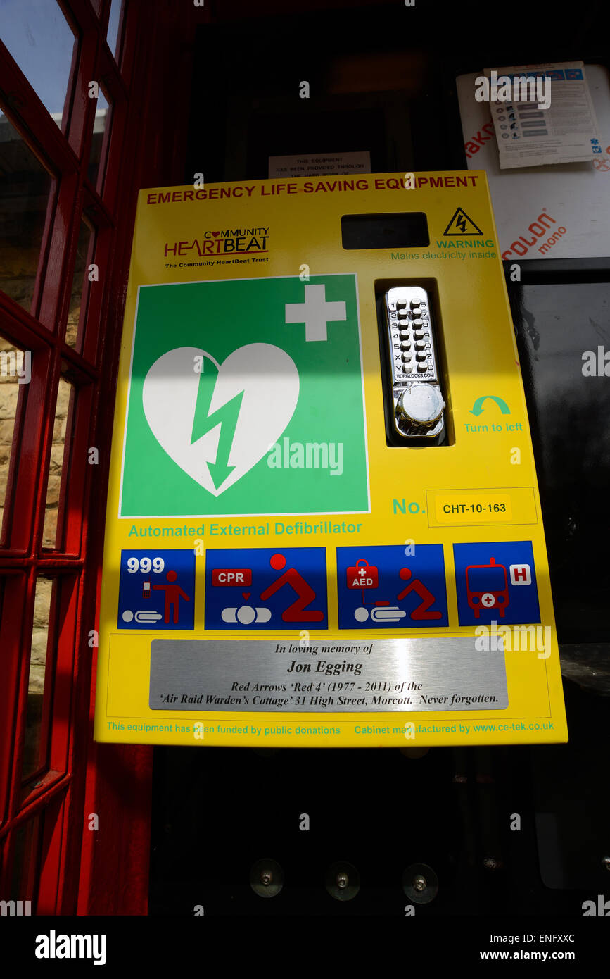 An old telephone box has been converted into a village defibrillator ...