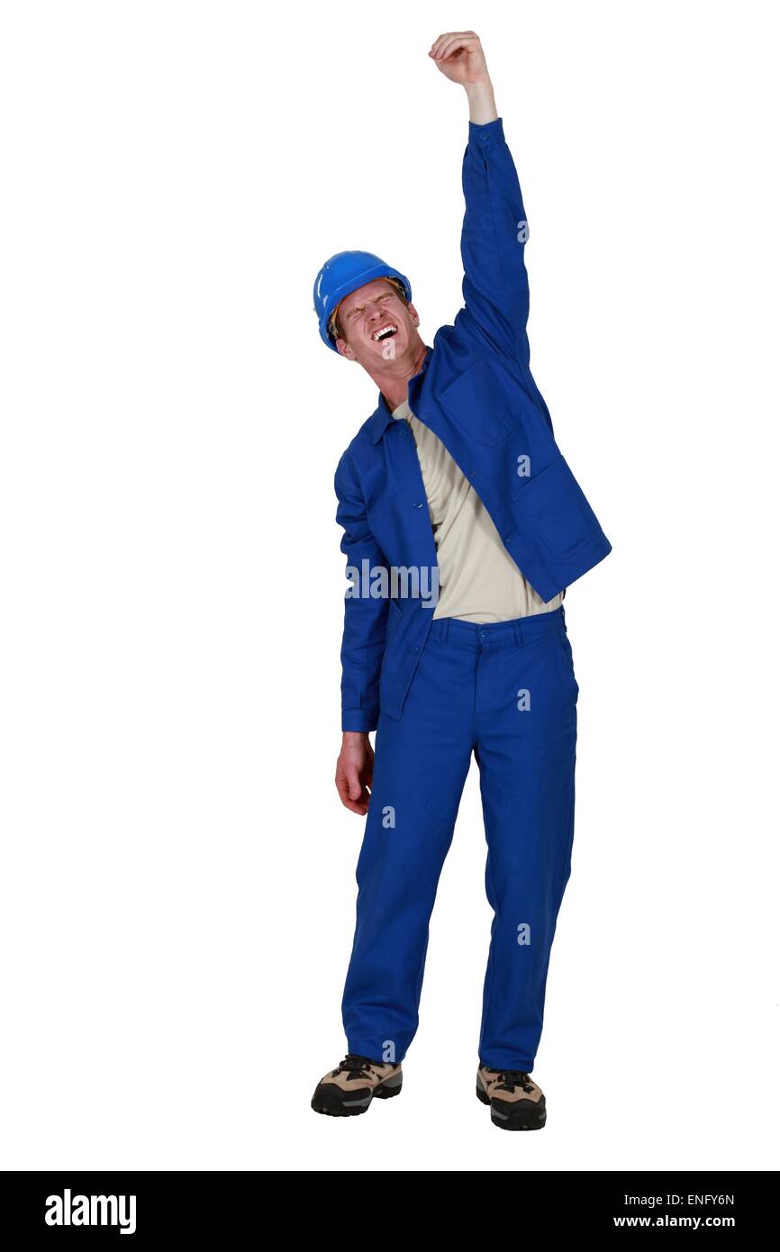 Manual Worker Raised Clenched Fist In The Air Stock Photo Alamy manual-worker-raised-clenched-fist-in-the-air-stock-photo-alamy