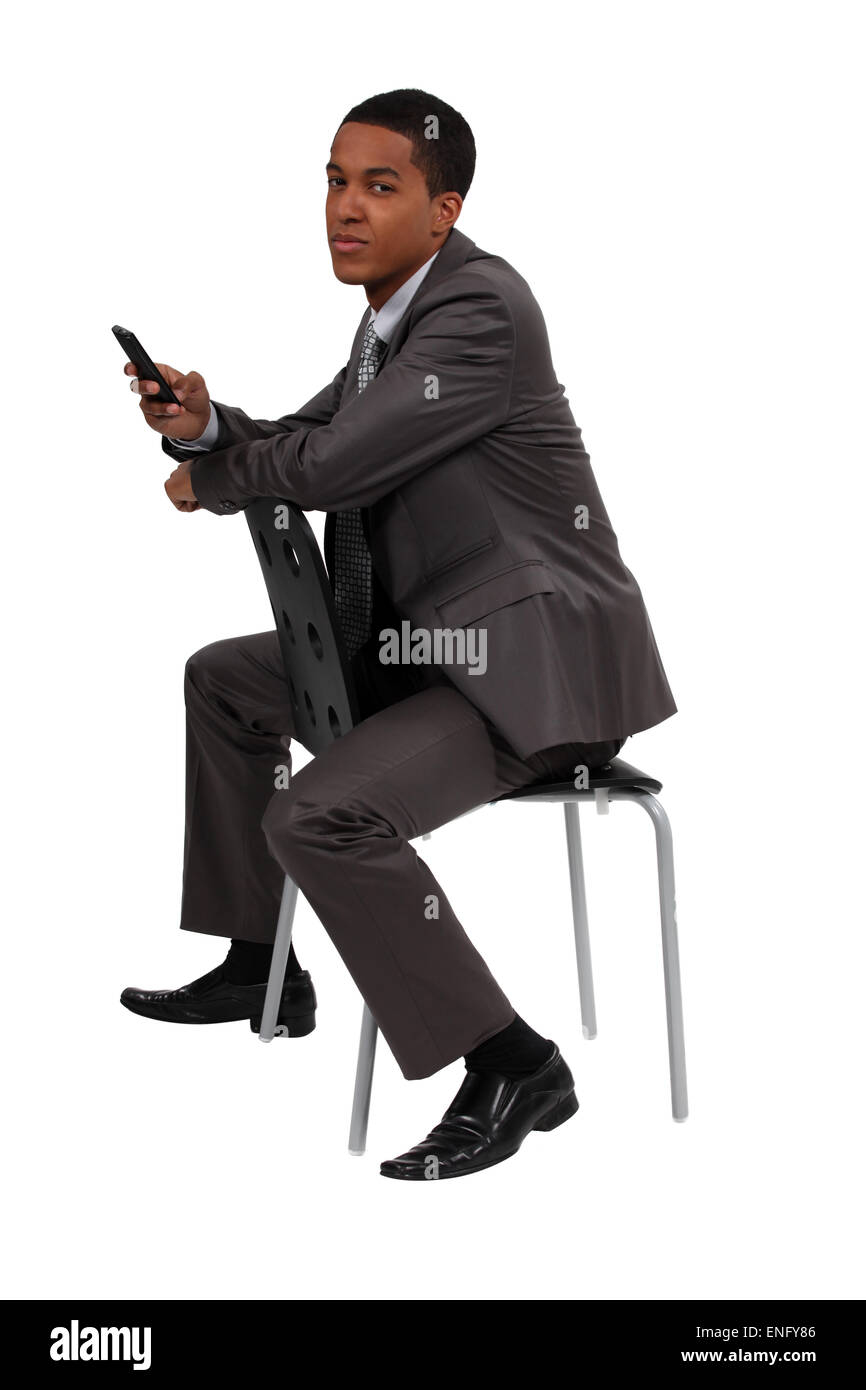 Black guy making phone call Cut Out Stock Images & Pictures - Alamy