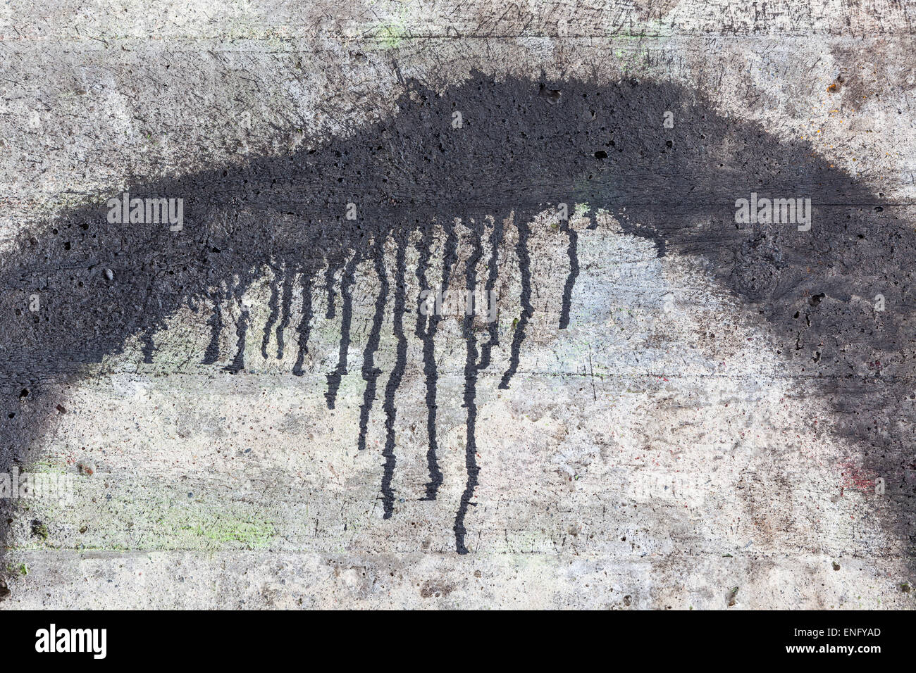 Concrete wall texture and black paint dripping Stock Photo - Alamy