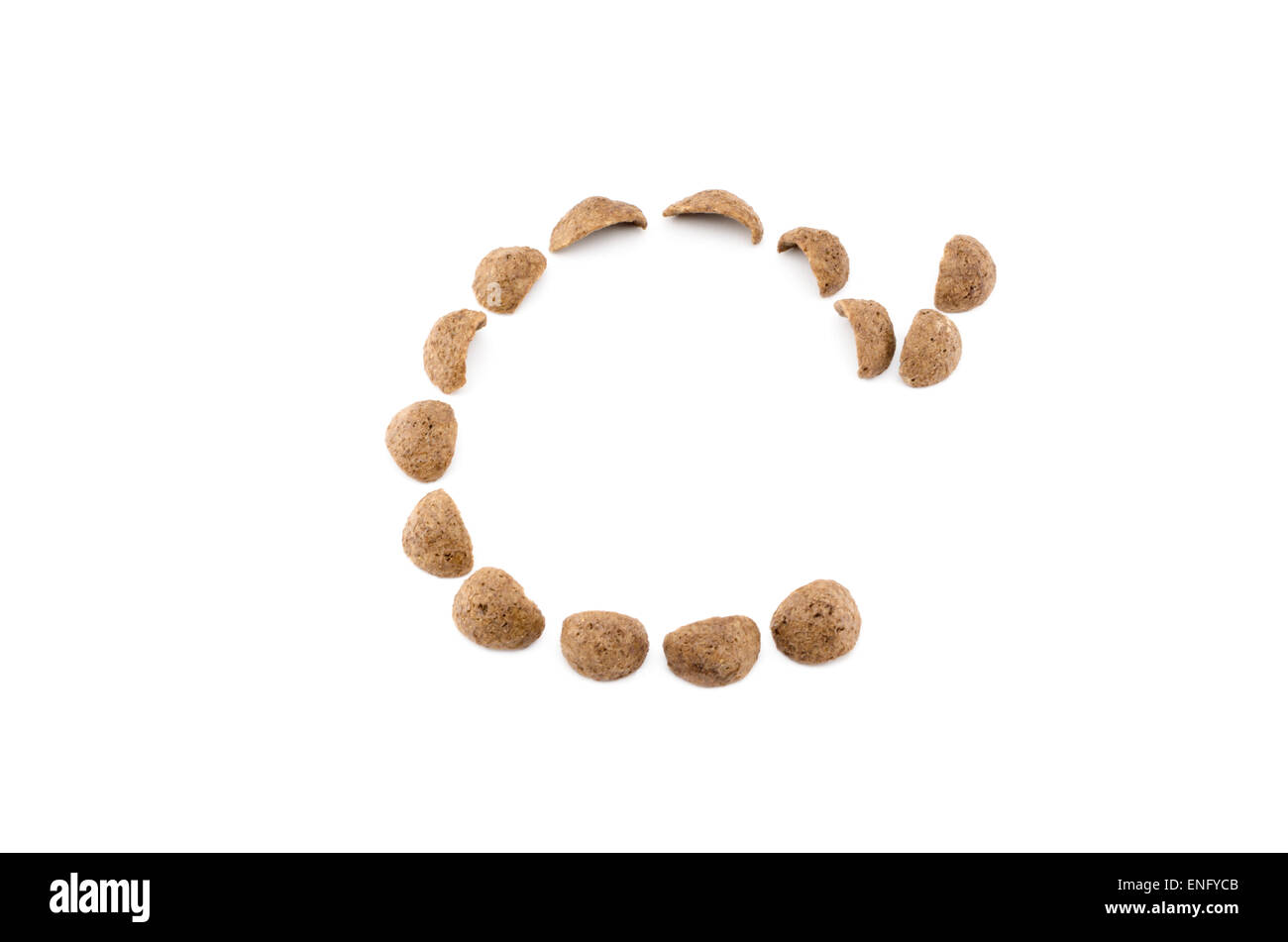 cereals alphabet isolated on white background Stock Photo - Alamy