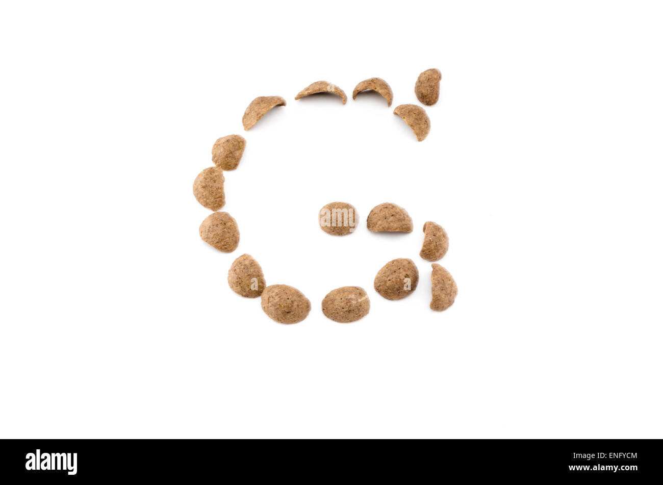 cereals alphabet isolated on white background Stock Photo - Alamy