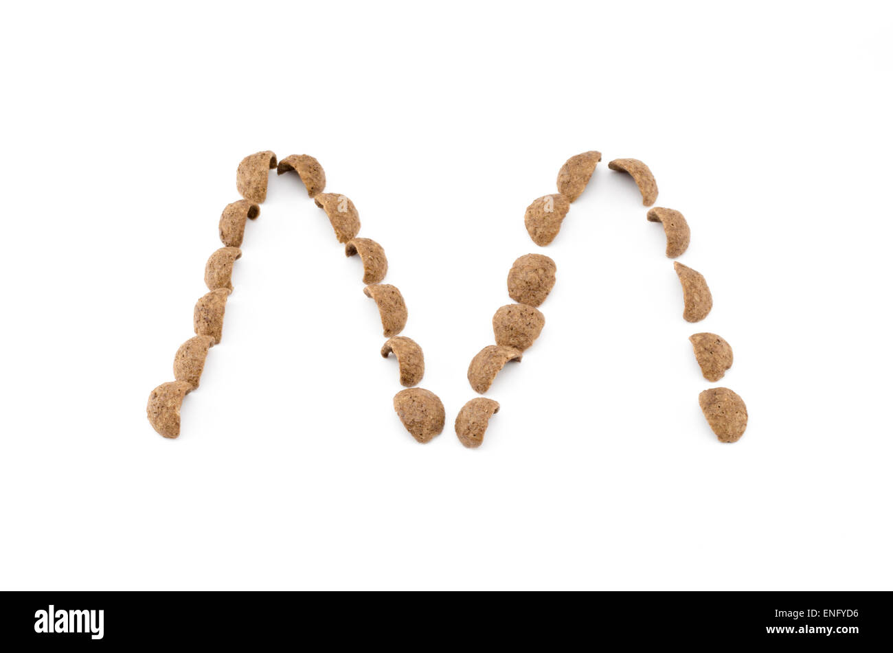 cereals alphabet isolated on white background Stock Photo - Alamy