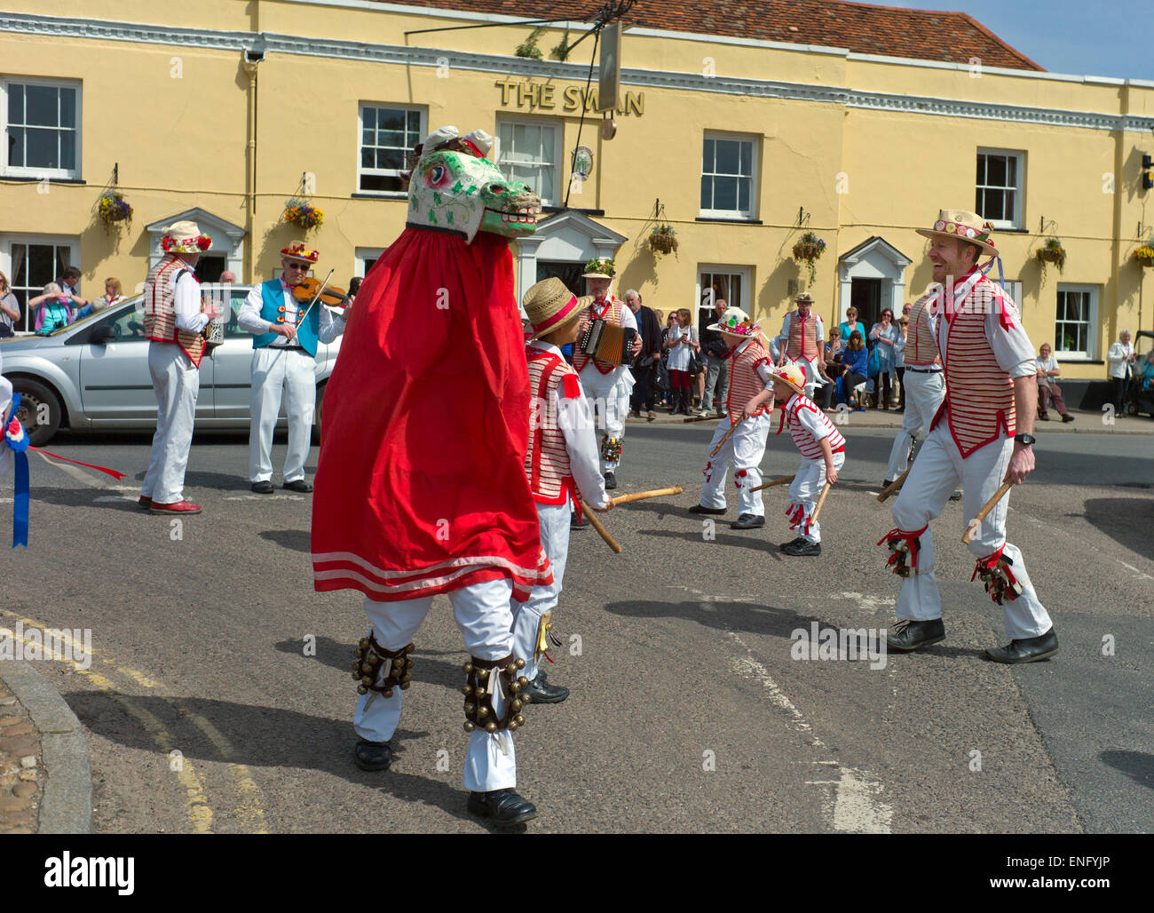 May Day Traditional Morris Dancing in the early spring sunshine at the ...
