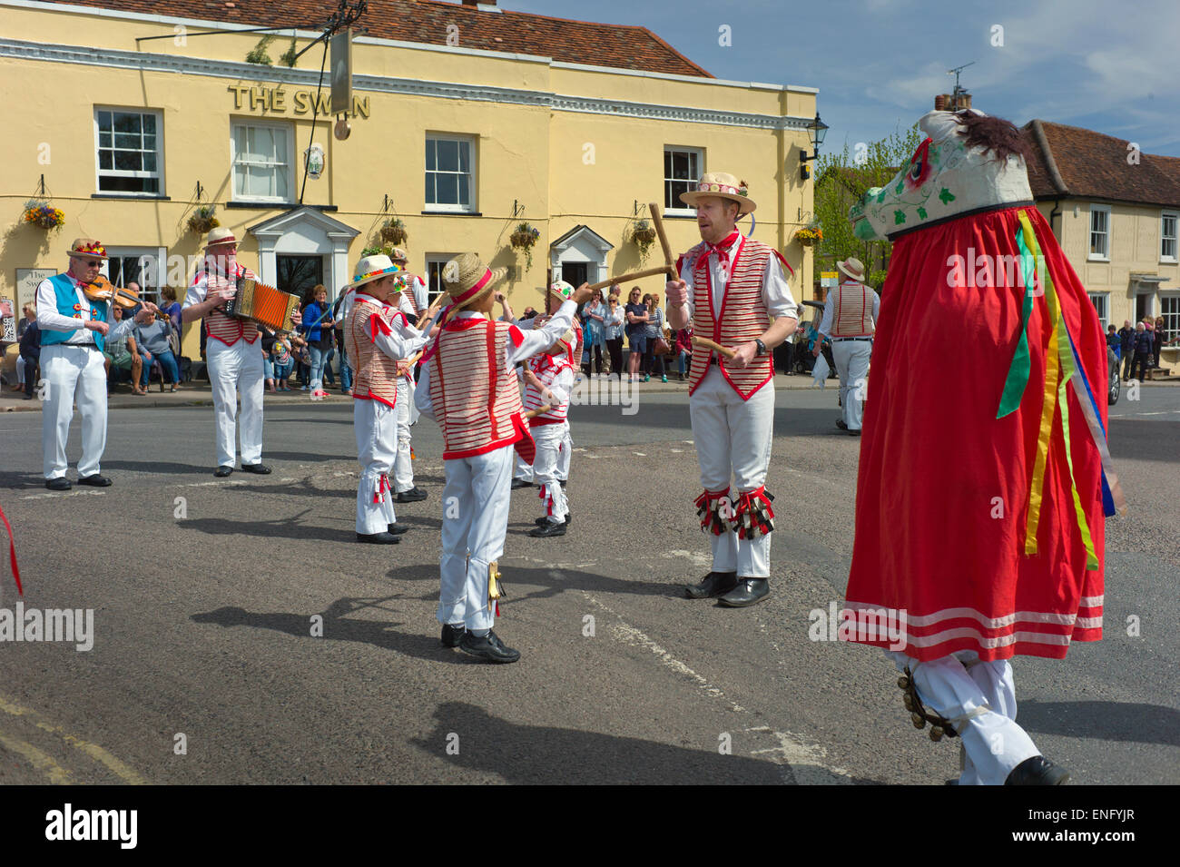 May Day Traditional Morris Dancing in the early spring sunshine at the ...