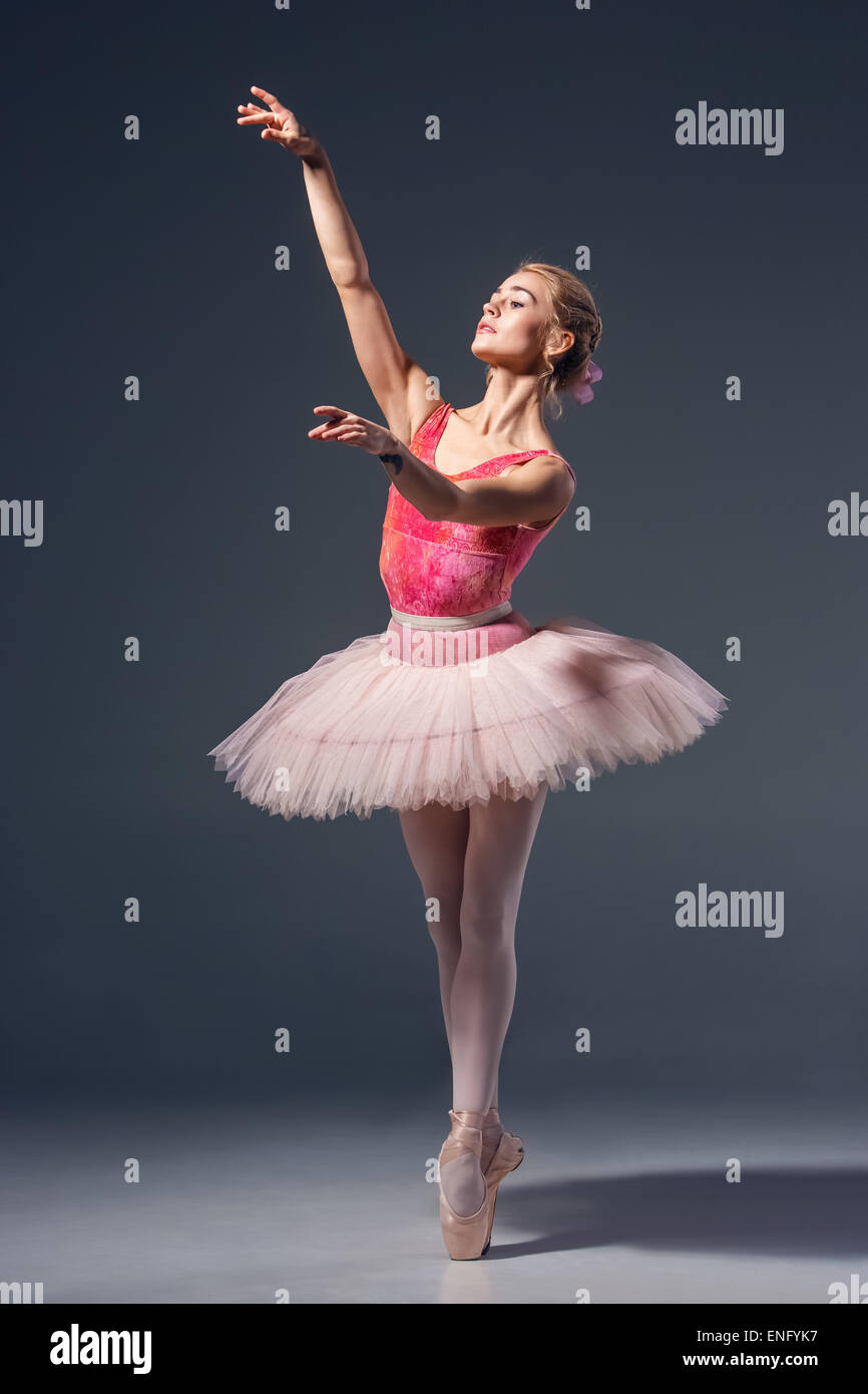 Portrait of the ballerina in ballet pose Stock Photo - Alamy