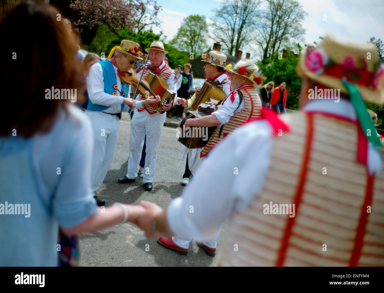 May Day Traditional Morris Dancing in the early spring sunshine at the ...