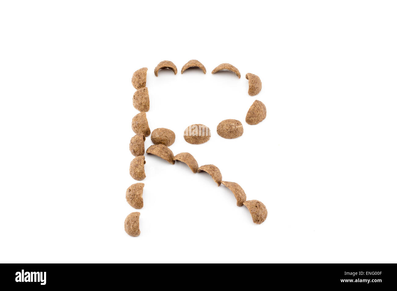 cereals alphabet isolated on white background Stock Photo - Alamy