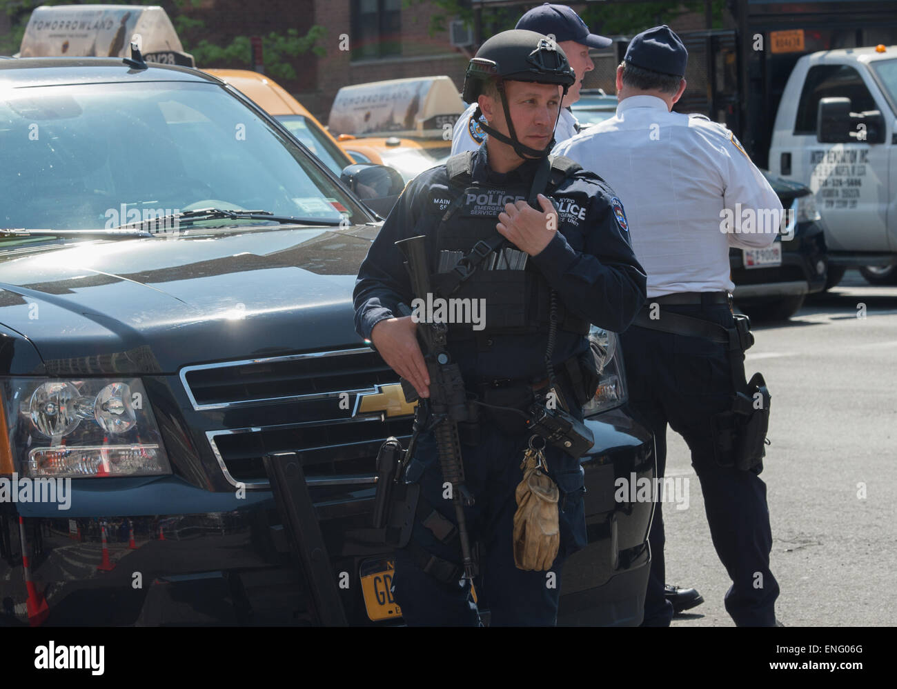 Manhattan, New York, USA. 4th May, 2015. Heightened security before the ...