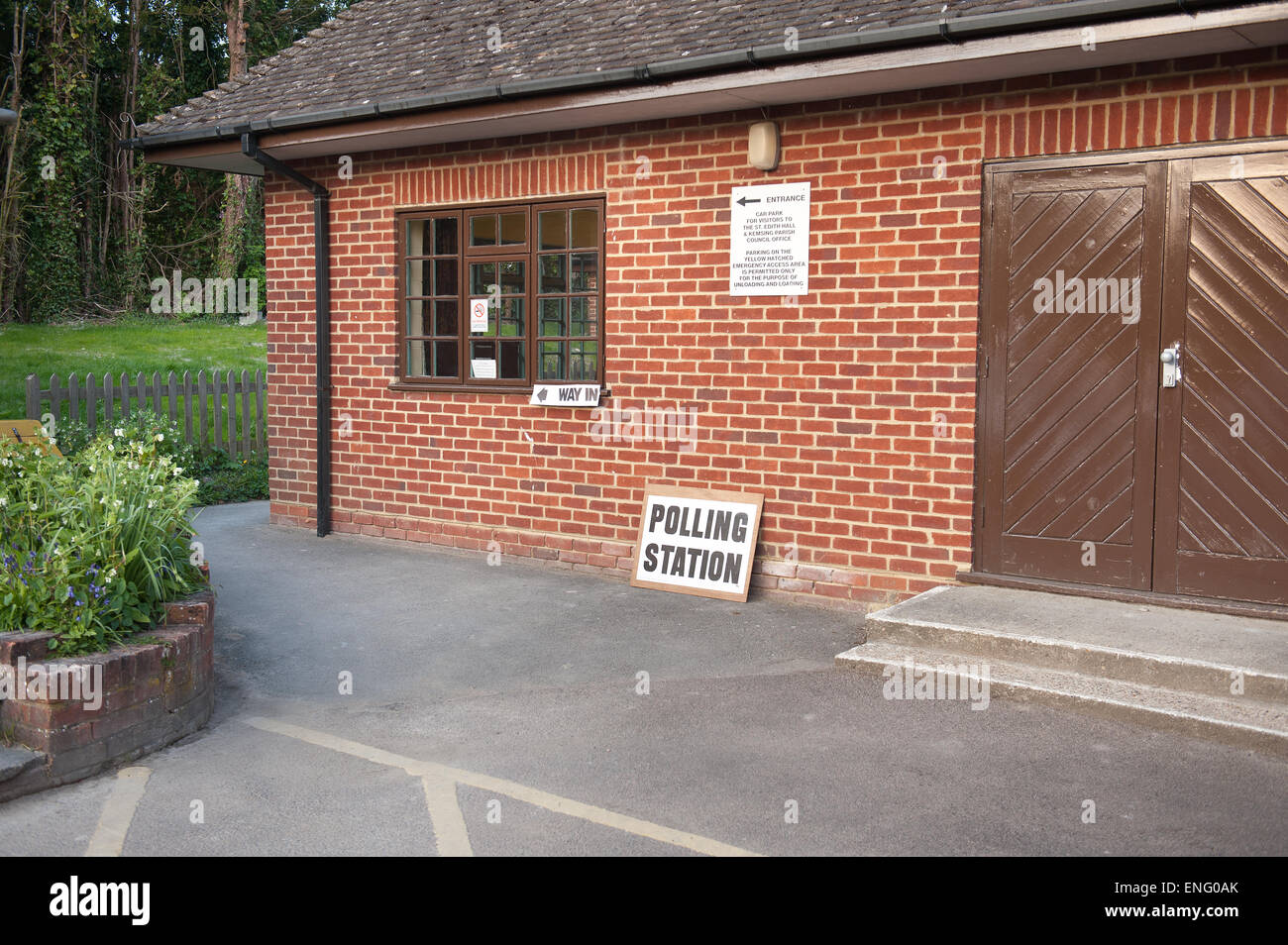 Before the rush an empty Kemsing polling station and the redbrick ...
