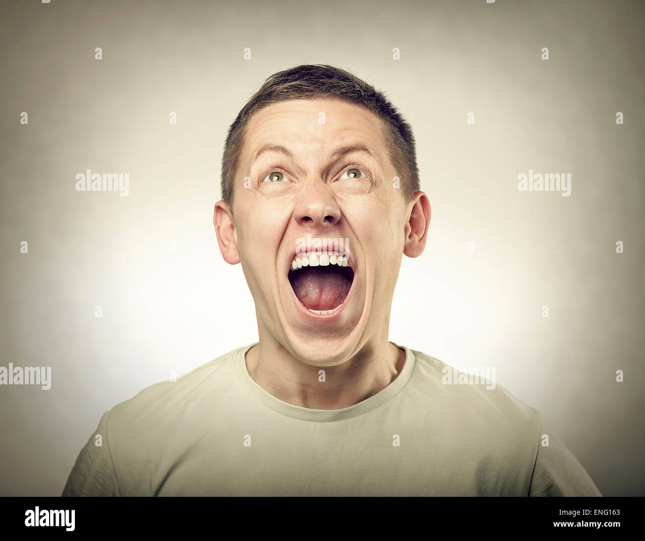 Young angry man Stock Photo - Alamy