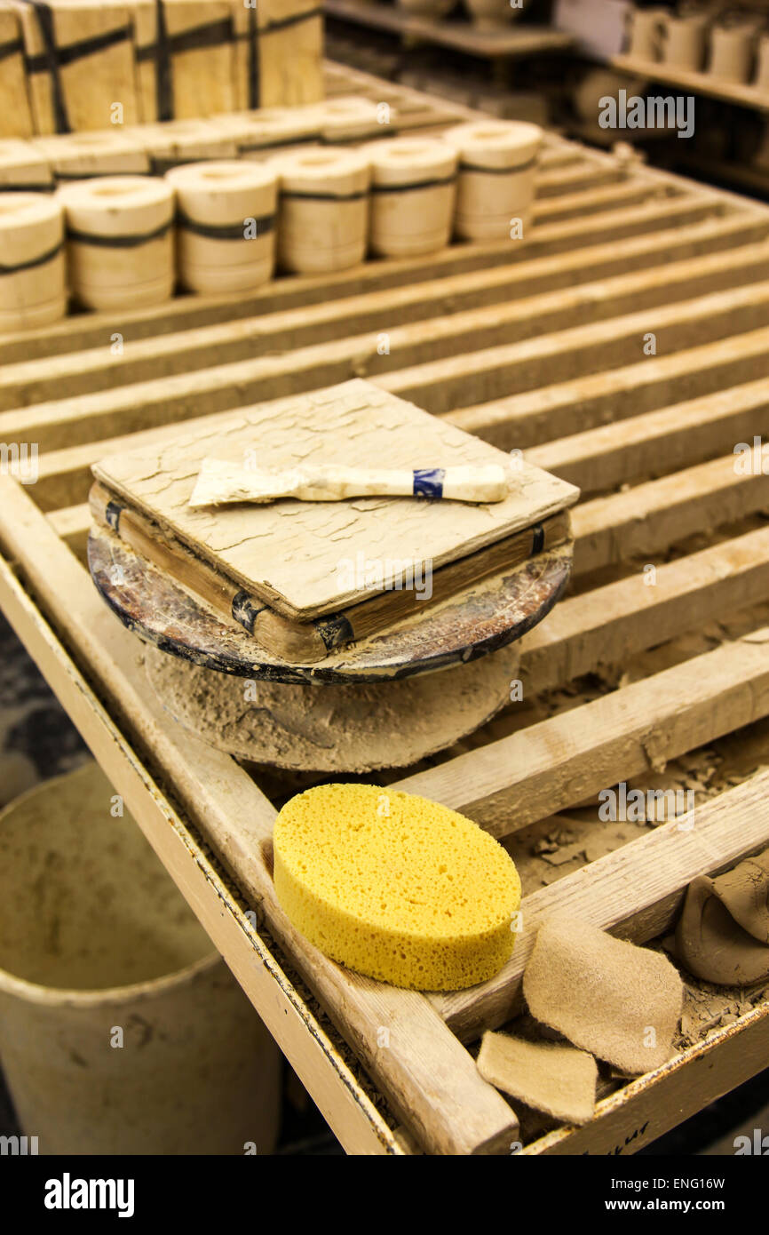 Tools of the pottery trade at the Emma Bridgewater pottery factory ...