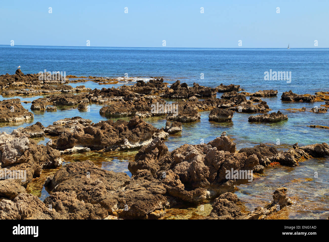 Rocky coast of Cala Rajada Stock Photo - Alamy