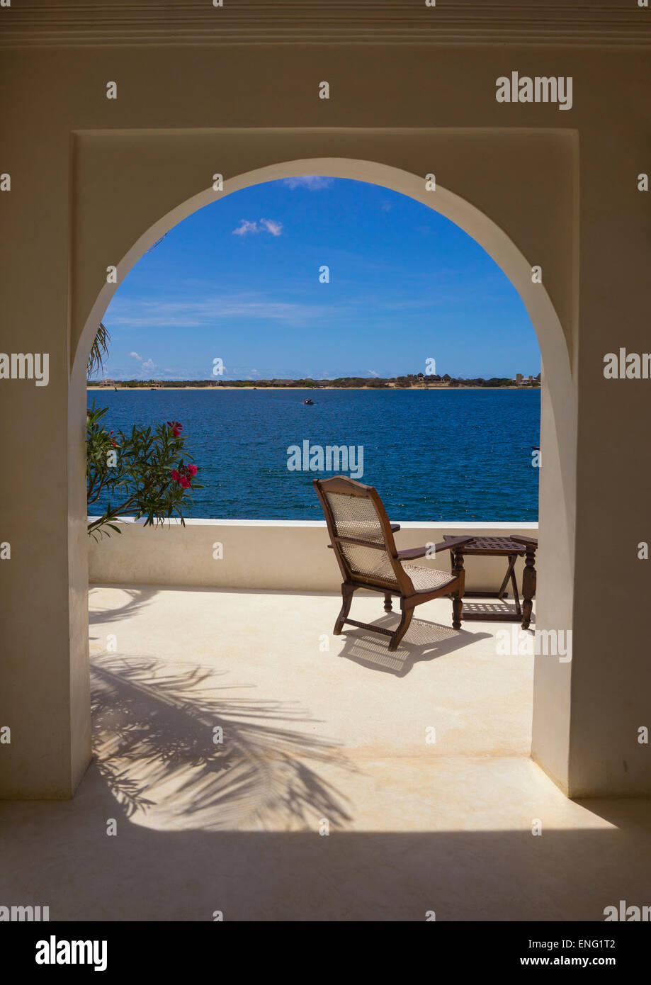 View On The Sea From Forodhani House, Lamu County, Shela, Kenya Stock ...