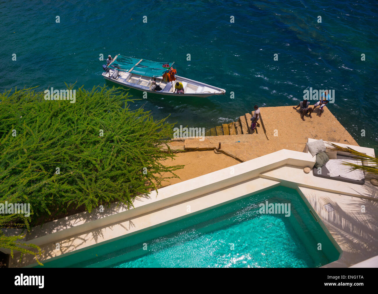 Forodhani House Pool, Lamu County, Shela, Kenya Stock Photo - Alamy