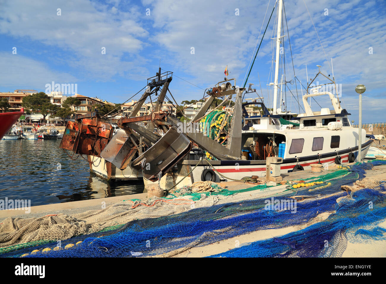 Fishing boat Cala Rajada, Mallorca Stock Photo - Alamy
